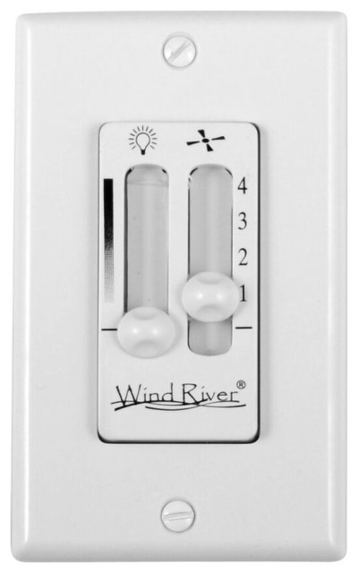 Dual Fan Light Wall Control White - Ceiling Fan Accessories - by ...