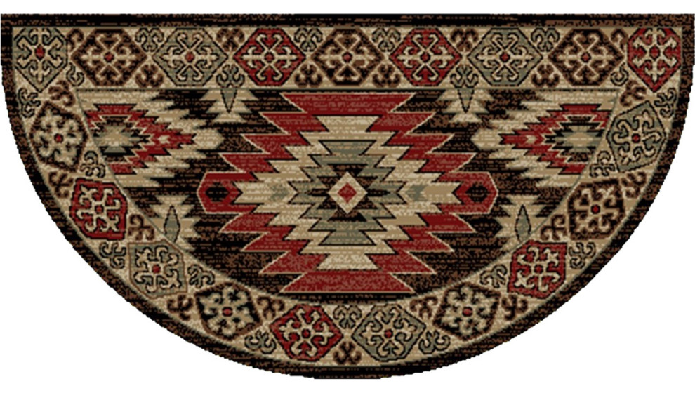 American Destination Twin Peaks Multi Lodge Accent Rug 2'x3'8" Wedge ...