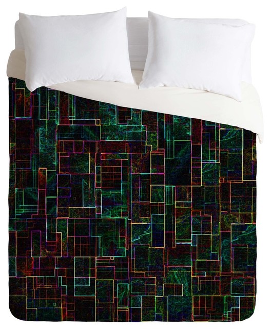 Deny Designs Jacqueline Maldonado Matrix Duvet Cover, Twin ...