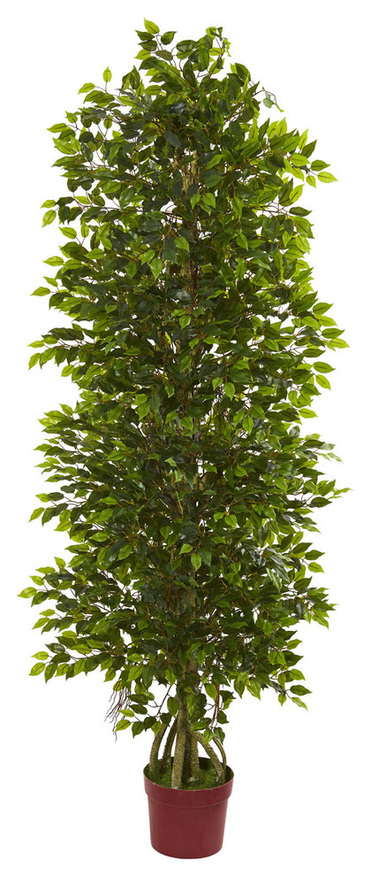6' Four Tier Mini Ficus Artificial Tree UV Resistant - Contemporary ...