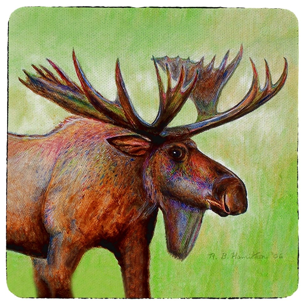Moose Coaster - 3 Sets of 4 (12 Total), 4 inches x 4 inches - Rustic ...