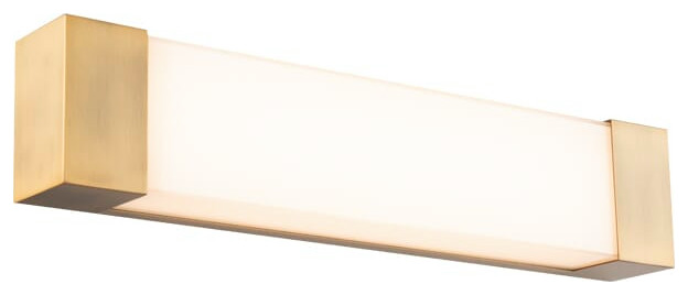 WAC Mercer 3000K Bathroom Vanity Light in Aged Brass - Transitional ...