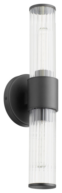 Fuze 2-Light Wet Sconce, Textured Black - Transitional - Outdoor Wall ...