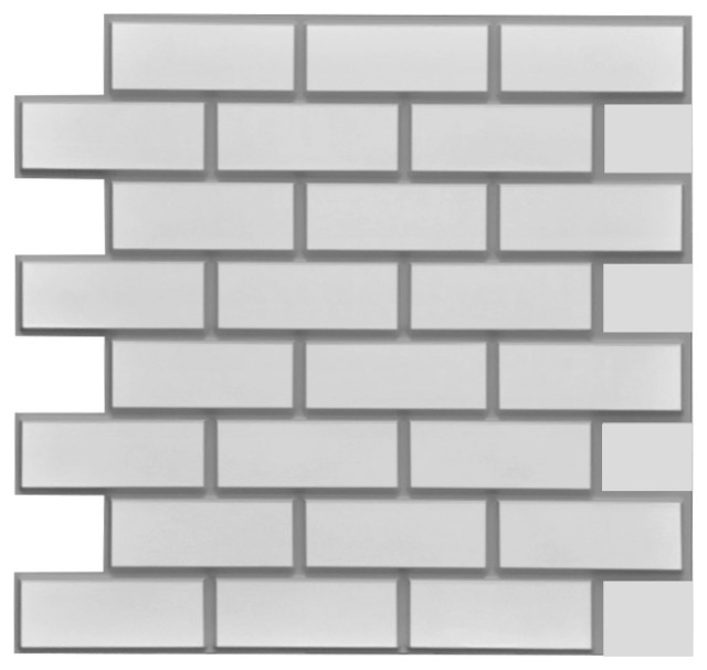 Grey White Brick 3D Wall Panels - Modern - Wall Panels - by Dundee Deco ...