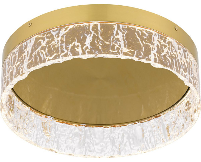 Vistaria Flush Mount, Brushed Gold - Contemporary - Flush-mount Ceiling ...