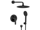 Matte Black Shower Set With Rain Shower Head and Hand Shower ...