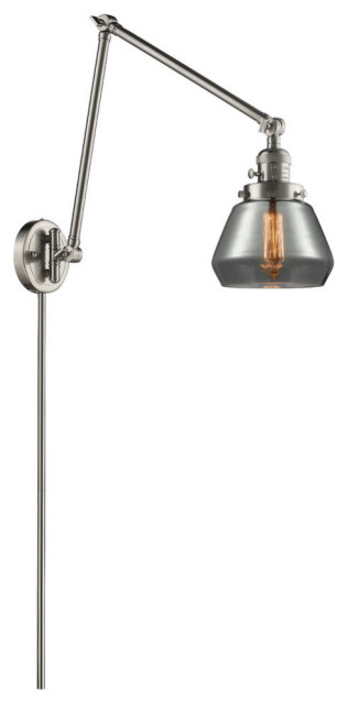 Innovations Fulton 1-Light Dimmable LED Swing Arm, Brushed Satin Nickel ...