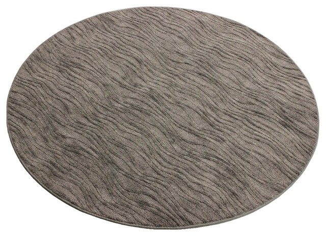 Shaw, Surf'S Up Charcoal Carpet Area Rugs, Round, 4' - Contemporary ...