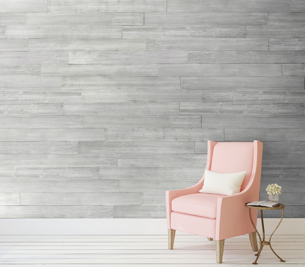 Self-Adhesive Distressed Weathered Rustic REAL Wood-Rustic Light Grey ...