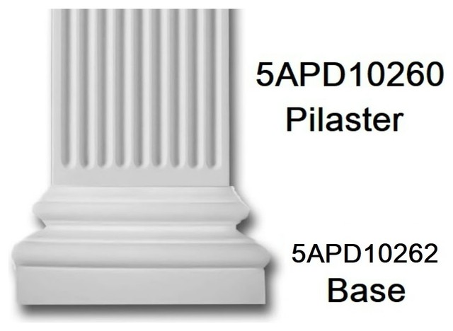 9-7/8" Fluted Polyurethane Pilaster - Traditional - Columns And ...