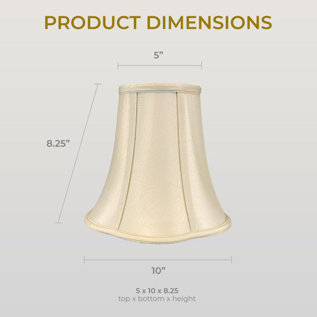 Royal Designs Bottom Outside Scallop Bell Lamp Shade, 5x10x8.25 ... Royal Designs Bottom Outside Scallop Bell Lamp Shade, 5x10x8.25 ...