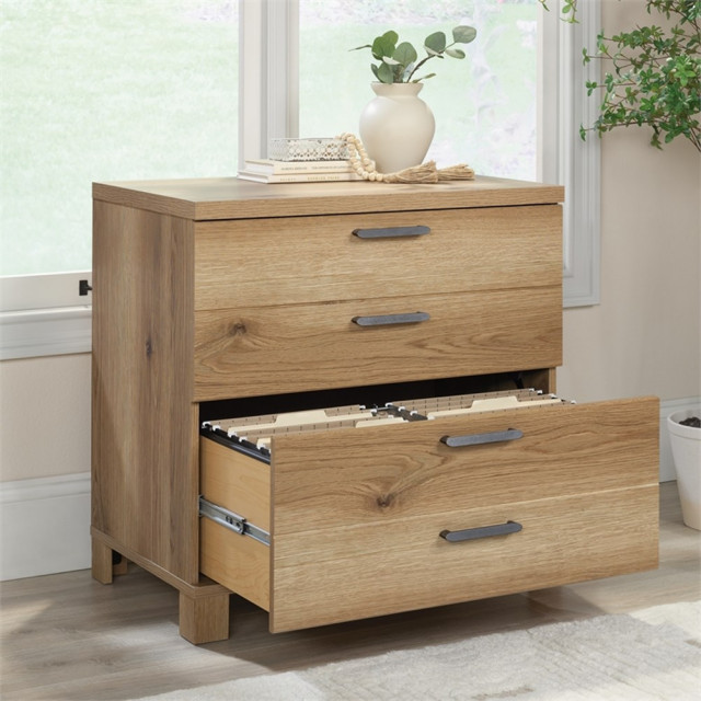 Sauder Rosedale Ranch Engineered Wood Lateral File Cabinet in Timber ...