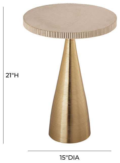 Celeste Ribbed Side Table - Contemporary - Side Tables And End Tables ...