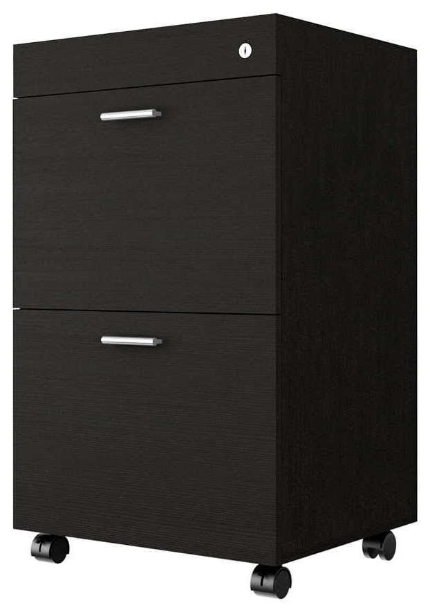 Holbrook MDF Mid-century Modern 2 Drawer Filing Cabinet Black ...