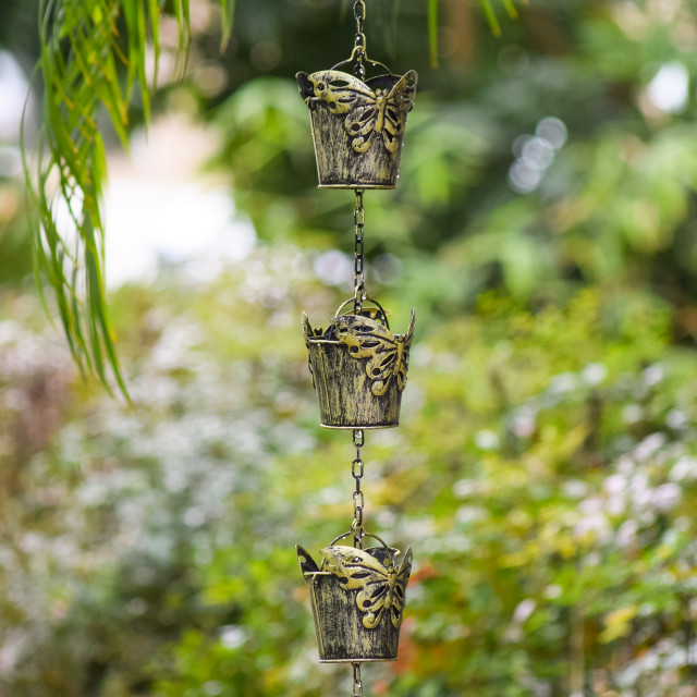Rain Chain - Butterfly Pails - Traditional - Rain Chains - by Arcadia ...