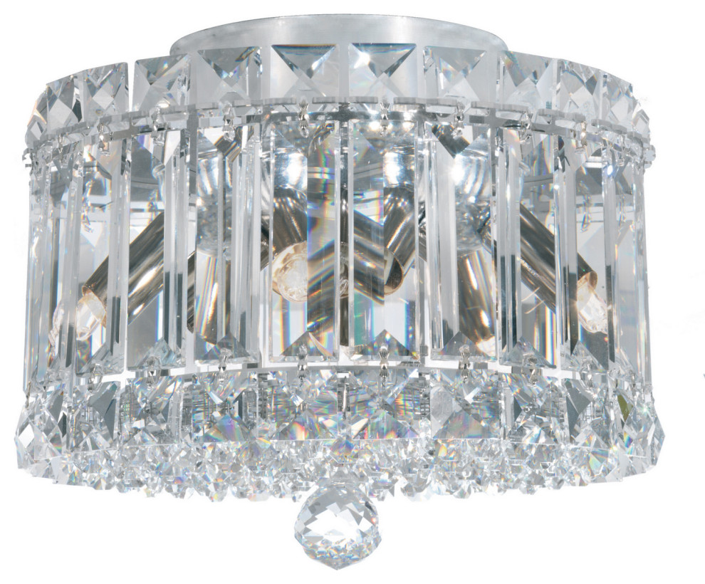 Plaza 4-Light Flush Mount Ceiling Light in Stainless Steel ...