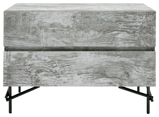 Nova Domus Aria Italian Modern Matt Grey Nightstand - Rustic ...