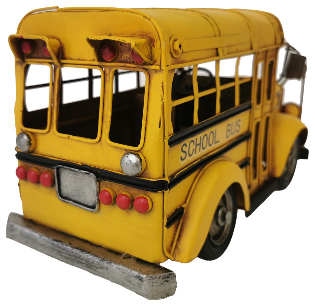 Metal Model School Bus Decor - Contemporary - Decorative Objects And ...