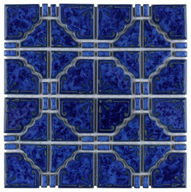 Moonbeam Blue Cloud Porcelain Floor and Wall Tile - Contemporary ...