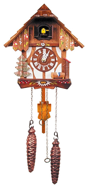 Engstler Battery-Operated Cuckoo Clock- Full Size - Rustic - Cuckoo ...