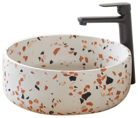 Brown Premium Terrazzo Sink, Tikamoon Milos - Contemporary - Bathroom ...