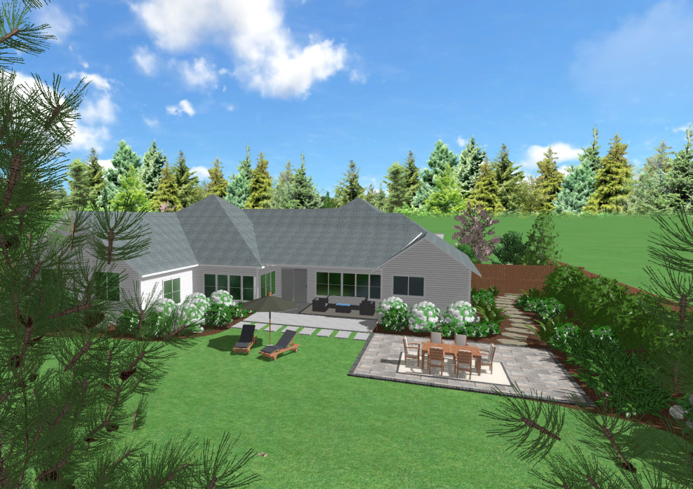 New Built Farmhouse Landscape Design - Farmhouse - Landscape - Seattle ...