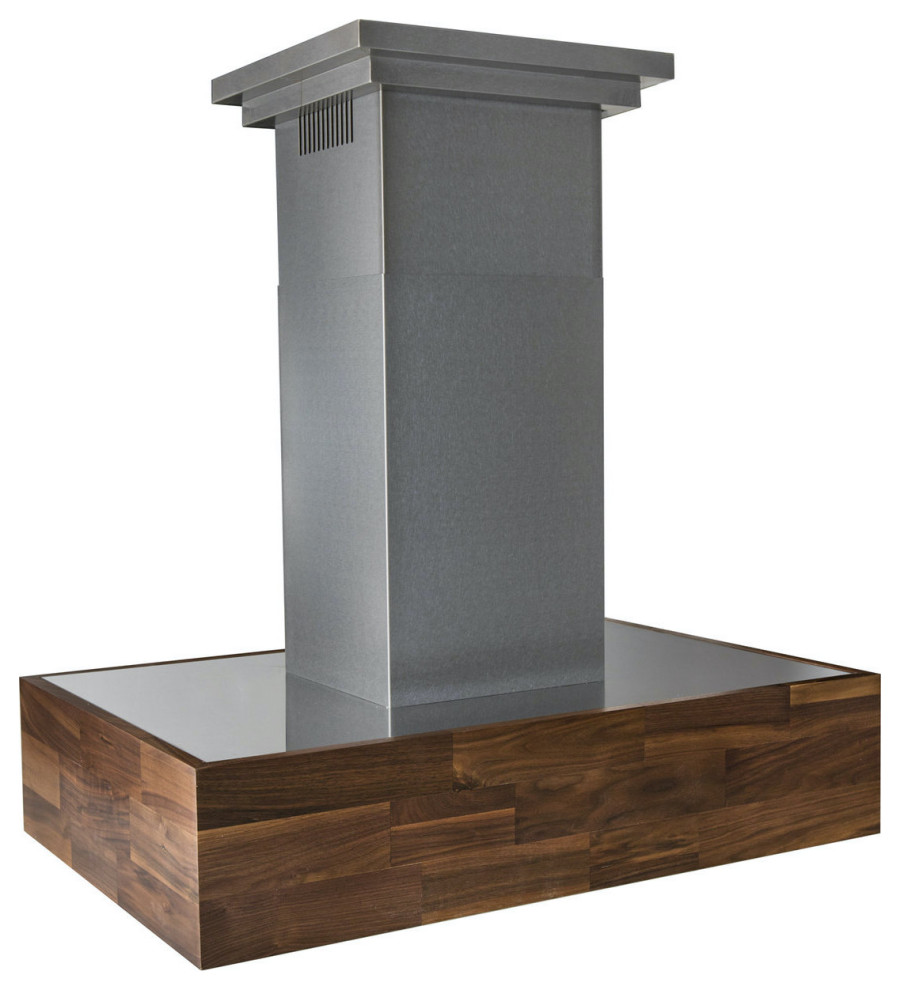 ZLINE 30 in. Wooden Wall Mount Range Hood, Butcher Block, 681W-30 ...