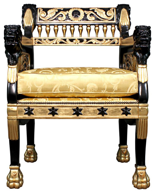 Design Toscano Caesars Royal Lions Chair - Victorian - Armchairs And ...