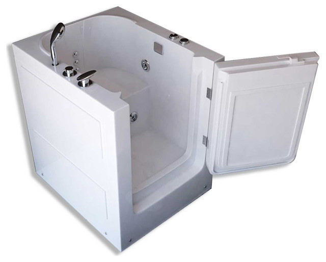Walk-in Whirlpool Tub 36.5 x 32.5 7 jets with Integrated Seat and Light ...