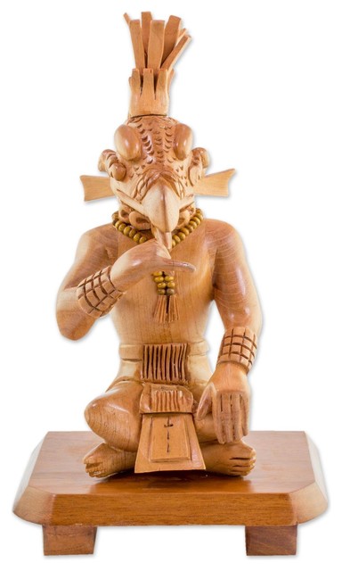 Novica Maya Bird Man From Palenque Cedar Museum Replica Sculpture ...