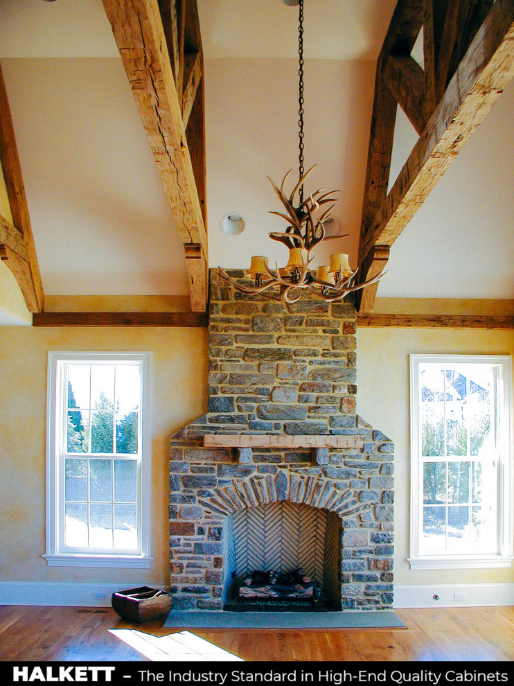 Beautiful Rustic Trusses - Family Room - Philadelphia - by Halkett ...