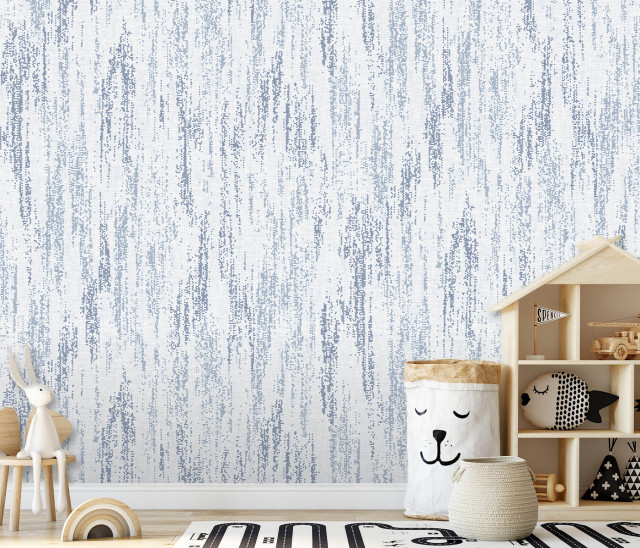 Rainfall Ocean Blue Wall Mural, Mural - Contemporary - Wallpaper - by ...