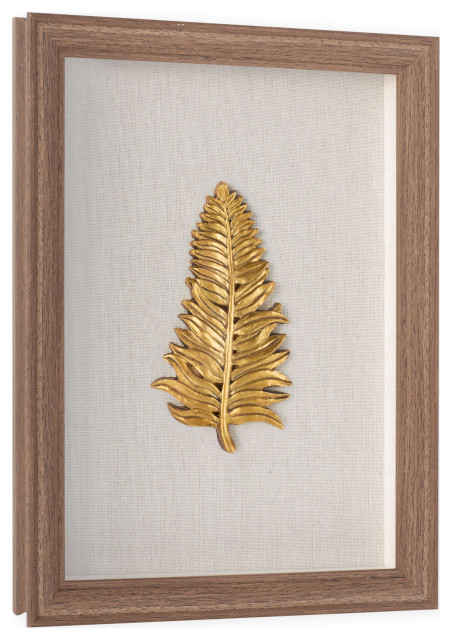 Golden Leaves, Shadow Box - Contemporary - Wall Accents - by Gild | Houzz
