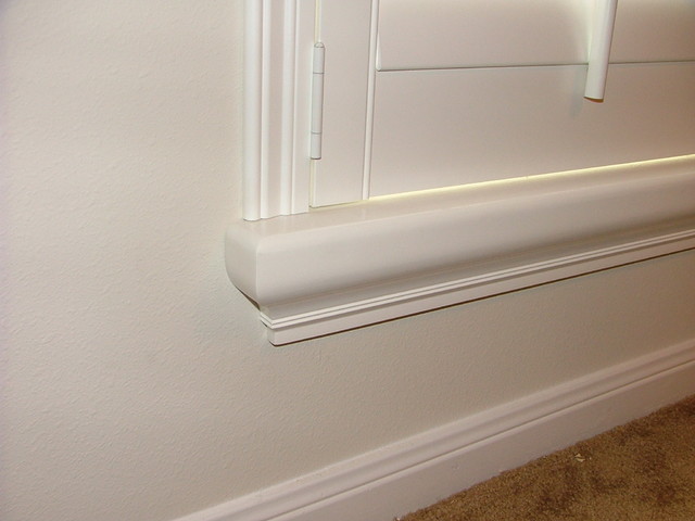 Adding Plantation Shutters over existing marble sill - Contemporary ...