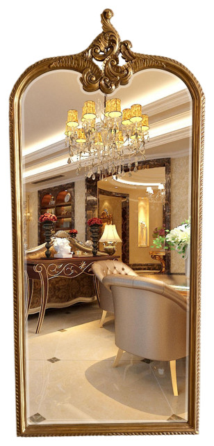 Infinity Gold Accent Clef Crown Mirror - Victorian - Wall Mirrors - by ...