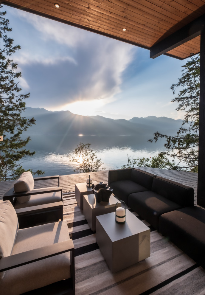 Custom Mid Century Mountain Modern Lake View Home Nelson - Mid-Century ...