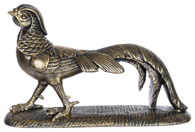 Stratton Home Decor Fancy Pheasant Traditional Resin Tabletop Decor in ...