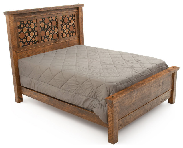 Rustic Campfire Barnwood Bed, Queen - Rustic - Platform Beds - by ...