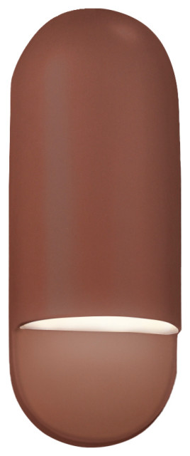 Ambiance Small Capsule Wall Sconce (Outdoor), Canyon Clay, LED ...