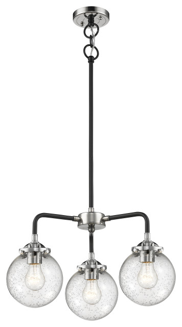Baldwin 3-Light 20" Chandelier Black Polished Nickel - Contemporary ...