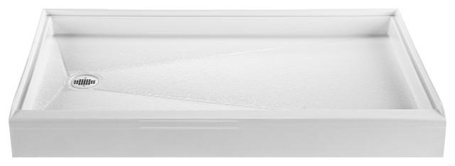 Shower Base With Left Hand Drain, White 59.625x32.25, 32.25x6 - Shower ...