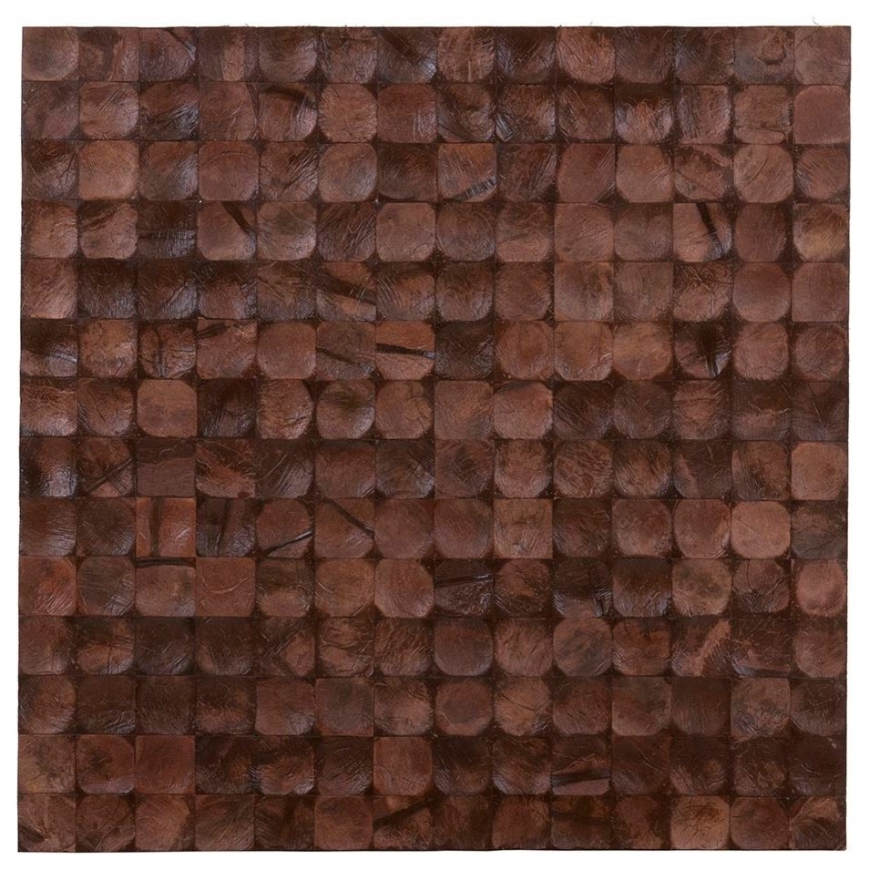 East at Main Brown Bliss Coconut Shell Wall Tile - Tropical - Mosaic ...