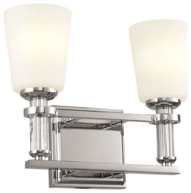 2 Light Bath Bracket In Traditional Style-11.5 Inches Tall and 14.25 ...