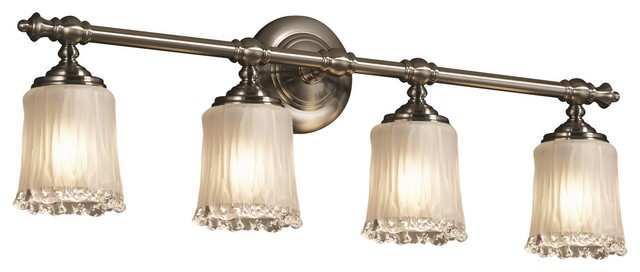 Justice Designs Veneto Luce Tradition 4-LT Bath Bar - Brushed Nickel ...