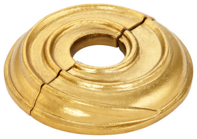 Spiral Radiator Flange BRASS Lacquered 1/2" (IPS) pipe 7/8" inside dia ...