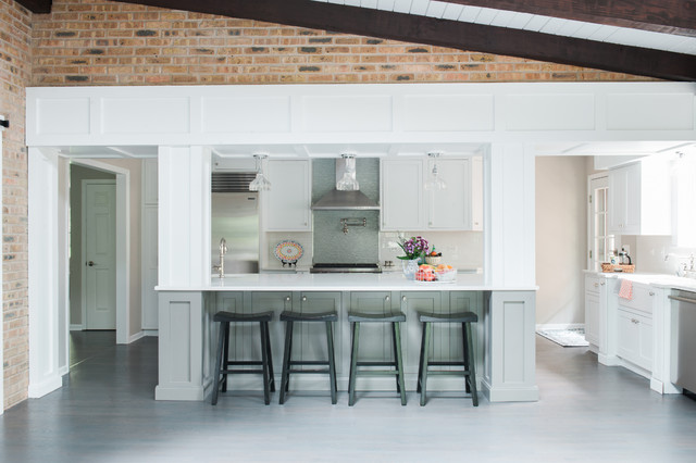 Northfield Whole Renovation - Shiloh Cabinets with inset doors - Shabby ...