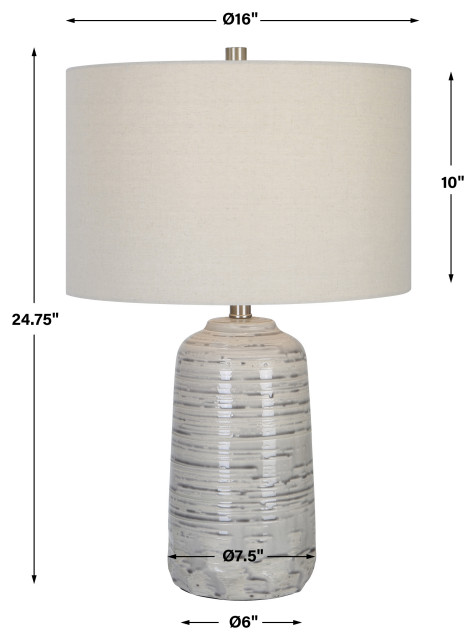 Cyclone Ivory Table Lamp - Transitional - Table Lamps - by Ownax | Houzz