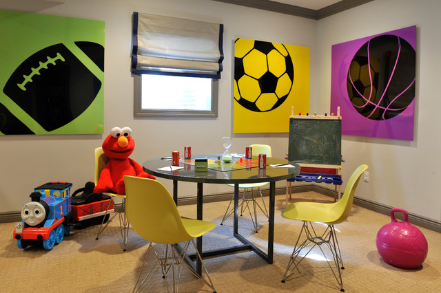 Classic Contemporary Game Room - Transitional - Kids - Miami - by ...