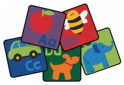 Sequential Seating Literacy Squares Rug, 26-Piece Set - Contemporary ...