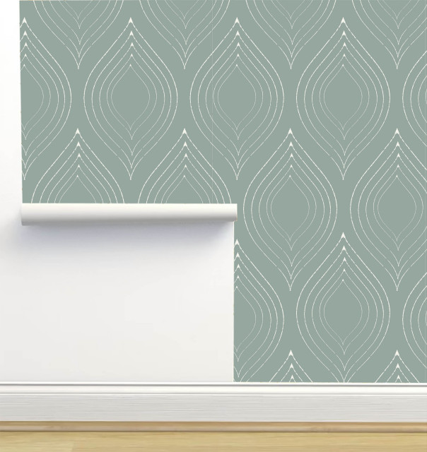 Classic Mint Green Wallpaper by Monor Designs, Sample 12"x8 ...